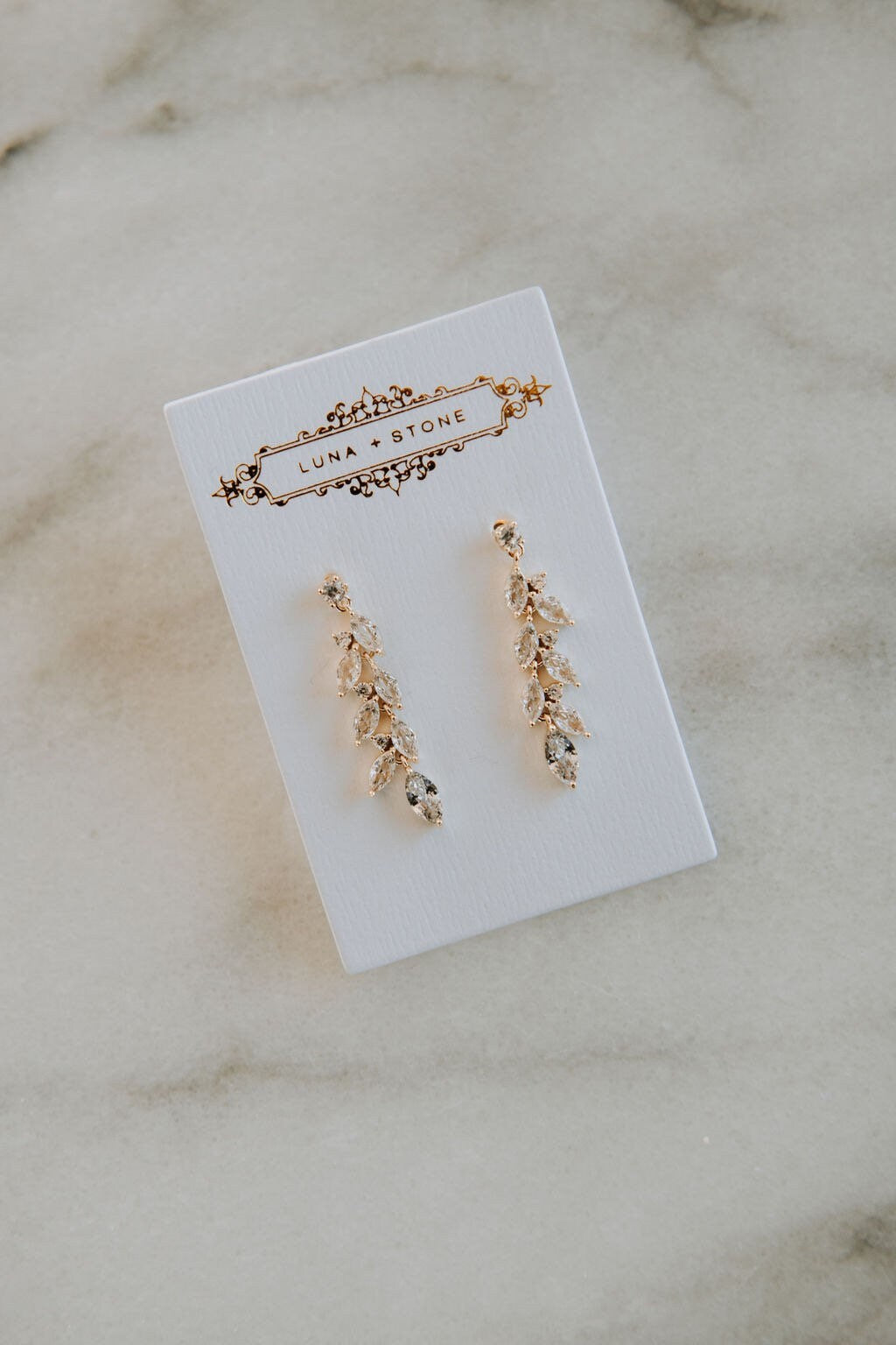 Luna and stone earrings store